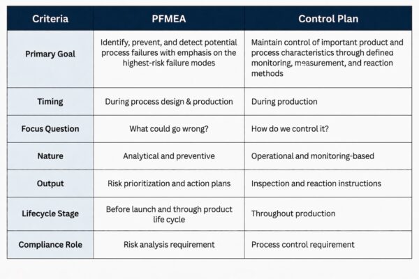 Control Plan vs FMEA: Key Differences & Roles Explained